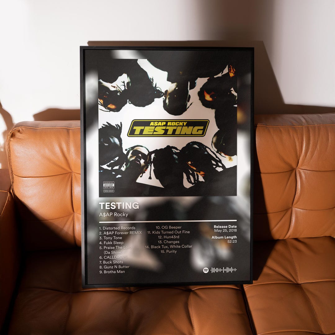ASAP Rocky TESTING Poster – FREE Us and Eu Shipping – Album Cover ...
