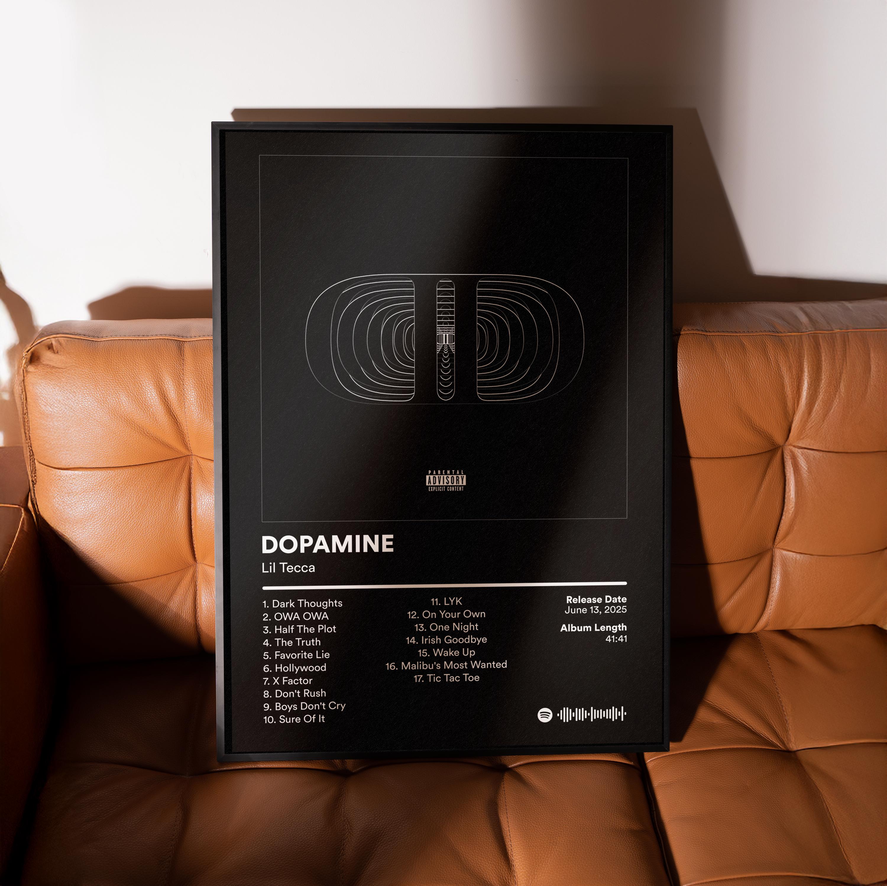 Lil Tecca DOPAMINE Poster – FREE US and Eu Shipping – Album Cover ...