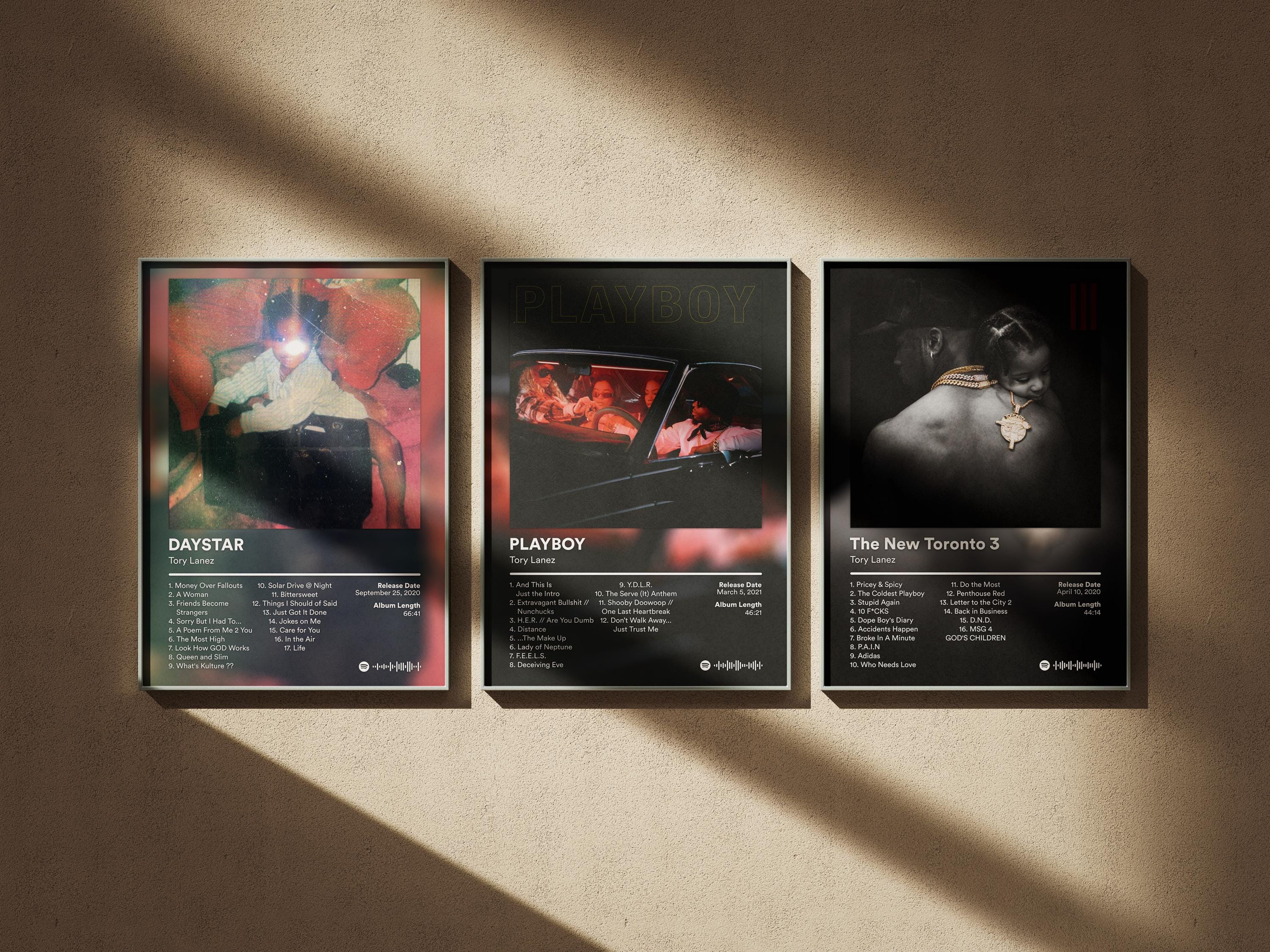 Tory Lanez Poster 3 Pack - Minimal Digital Art Prints - Album Cover ...