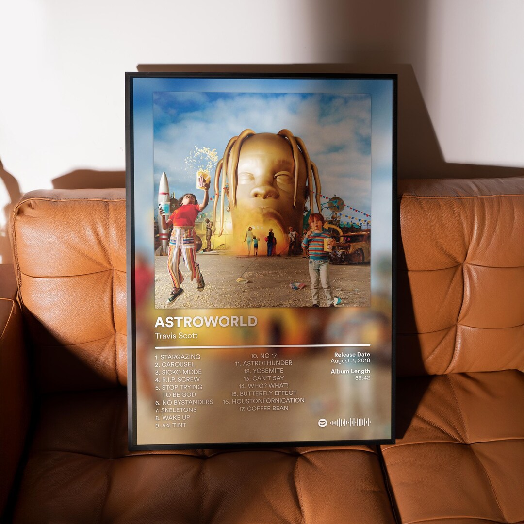 Travis Scott ASTROWORLD Poster – FREE SHIPPING – Album Cover Posters ...
