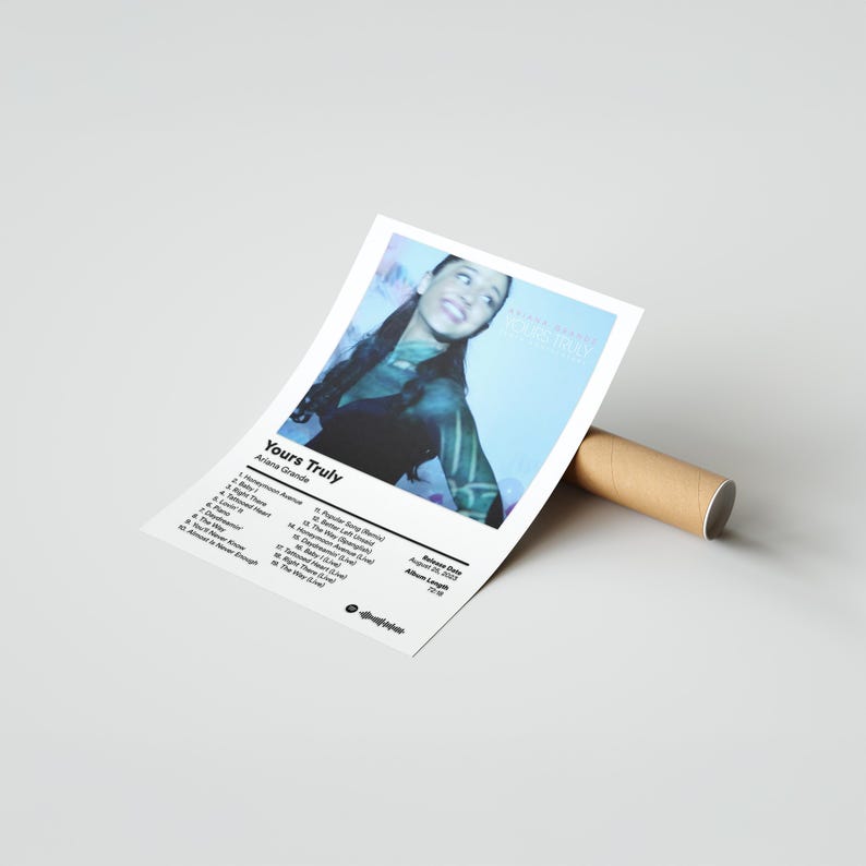 Ariana Grande Yours Truly Poster – FREE US and EU Shipping – Album ...