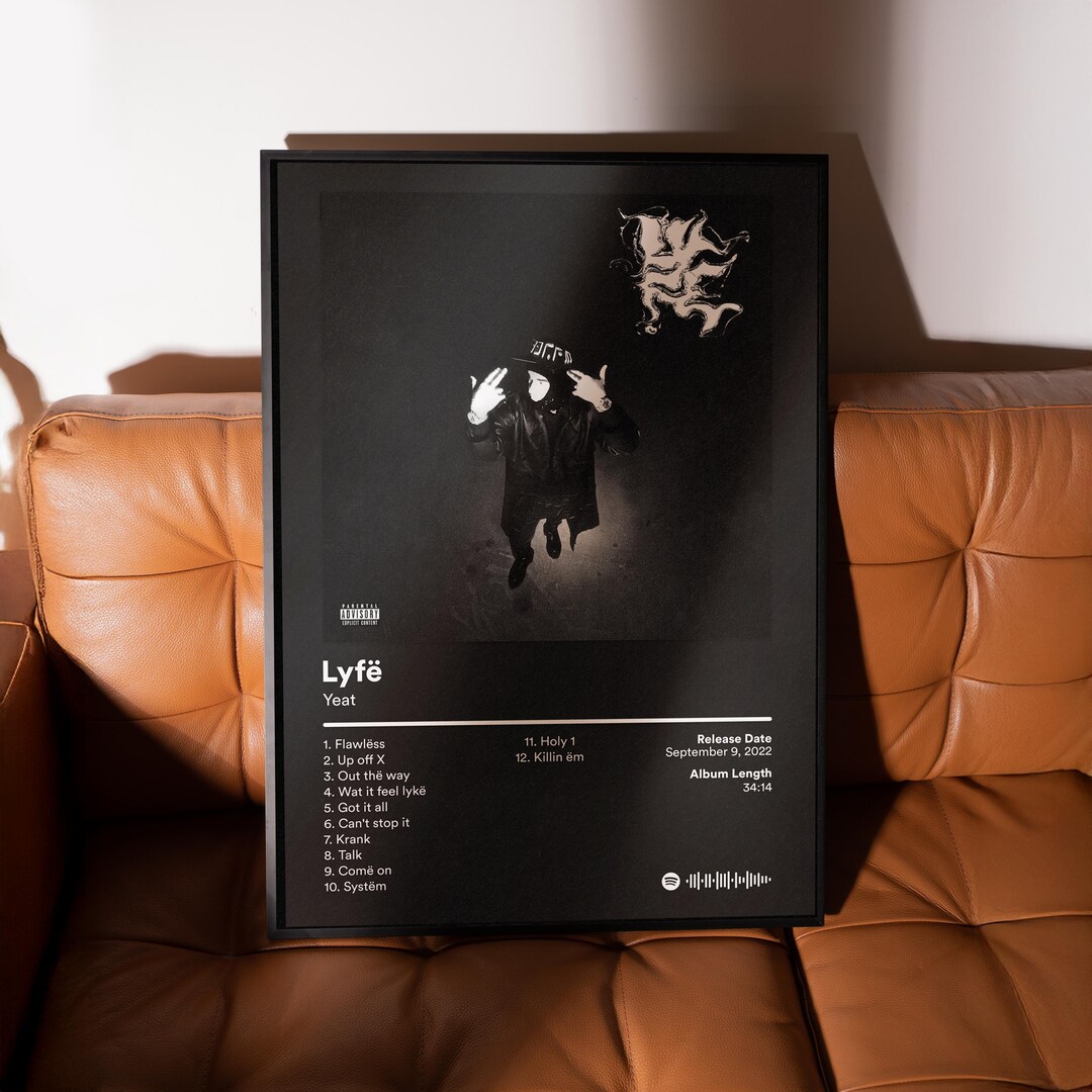 Yeat Lyfe Poster – FREE US and EU Shipping – Album Cover Posters ...