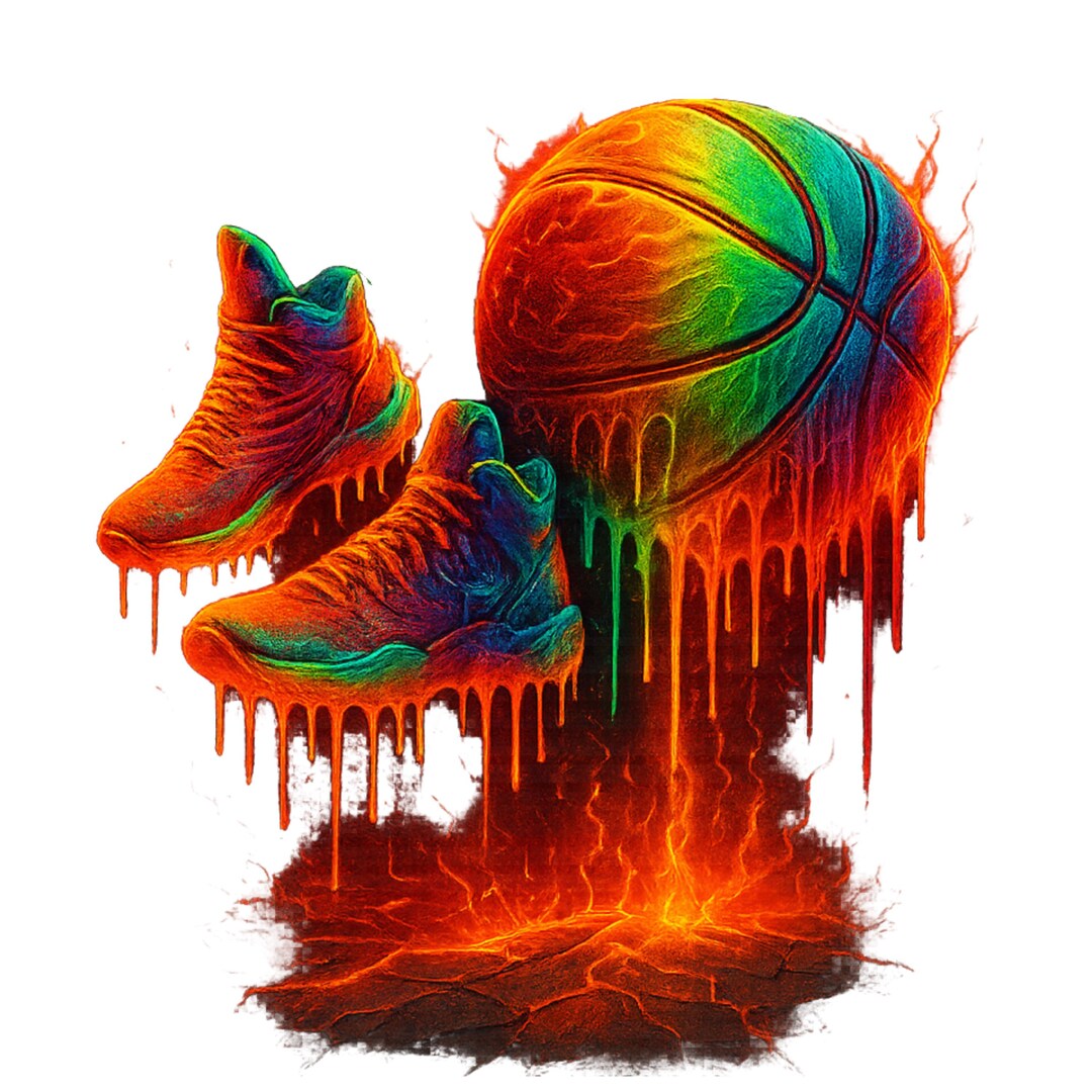 Basketball PNG Bundle Color Splash Dripping Ball Sneakers Clipart ...