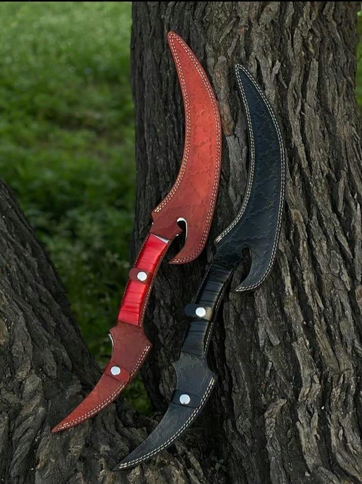 Handmade D2 Steel Elf Style Blades: Fantasy Daggers With Leather Wrap ...