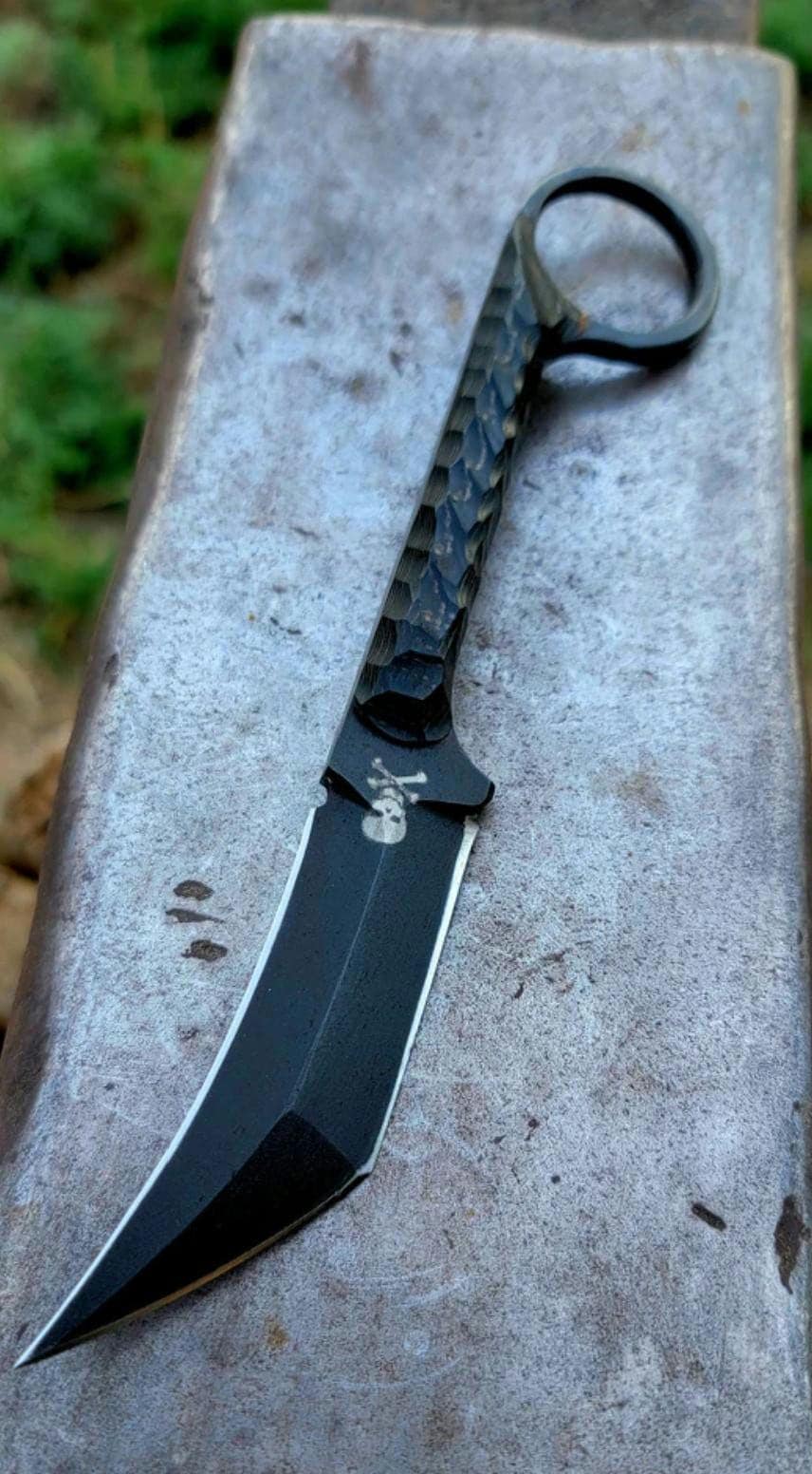 D2 Steel Karambit Knife: Micarta Handle, Leather Sheath - Etsy