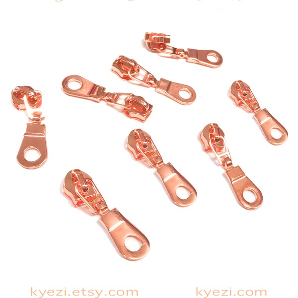 Rose Gold Zipper Bag - Etsy