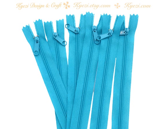 1 to 10 Pcs 24 Inch Turquoise Long Pull Nylon Zippers Handbag - Etsy