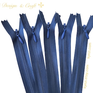 20 30 50 Pcs 18 Inch Navy Invisible Zippers - Etsy