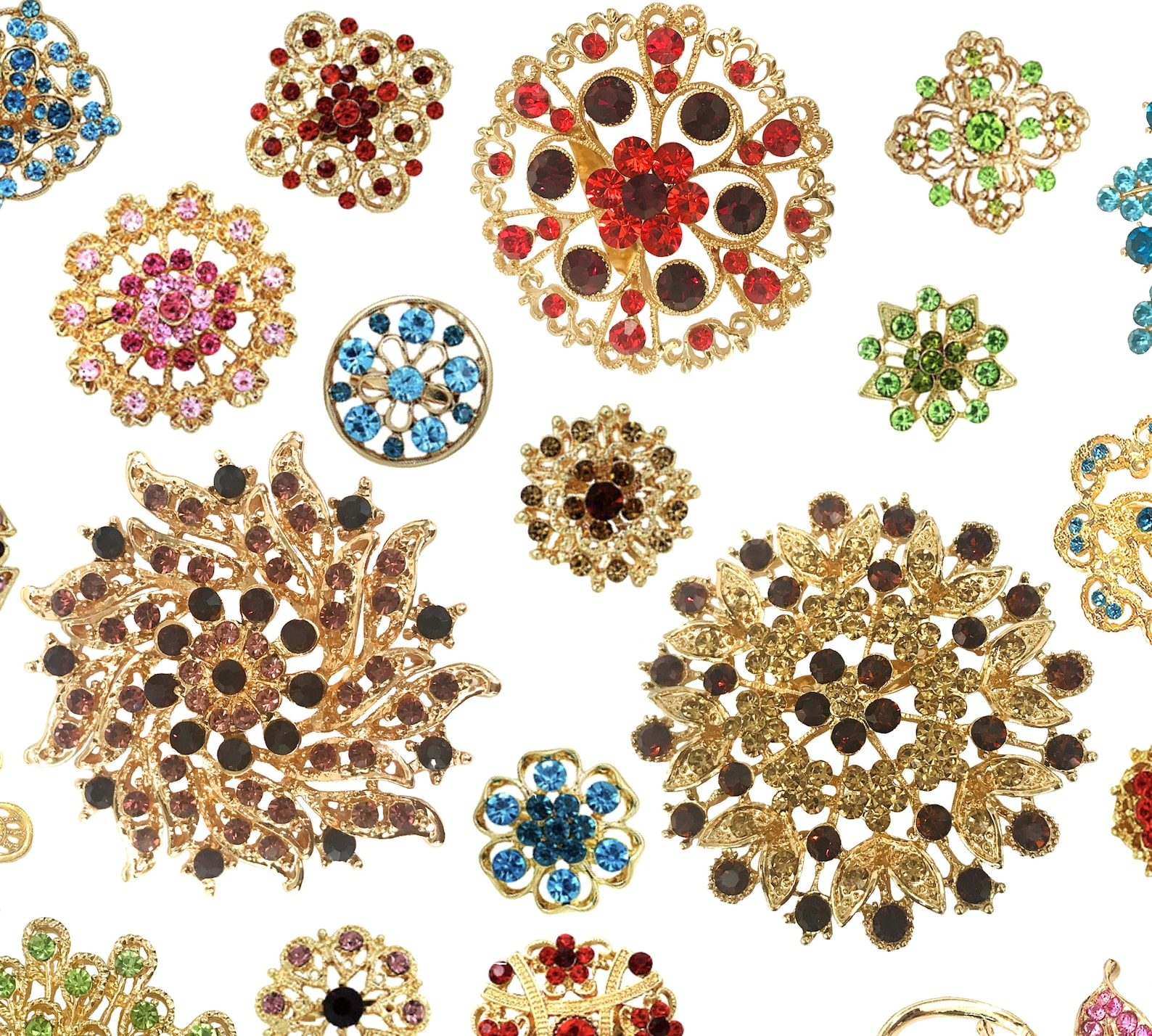 32 Pcs Assorted Multi Color Crystal Color High Quality Crystal | Etsy