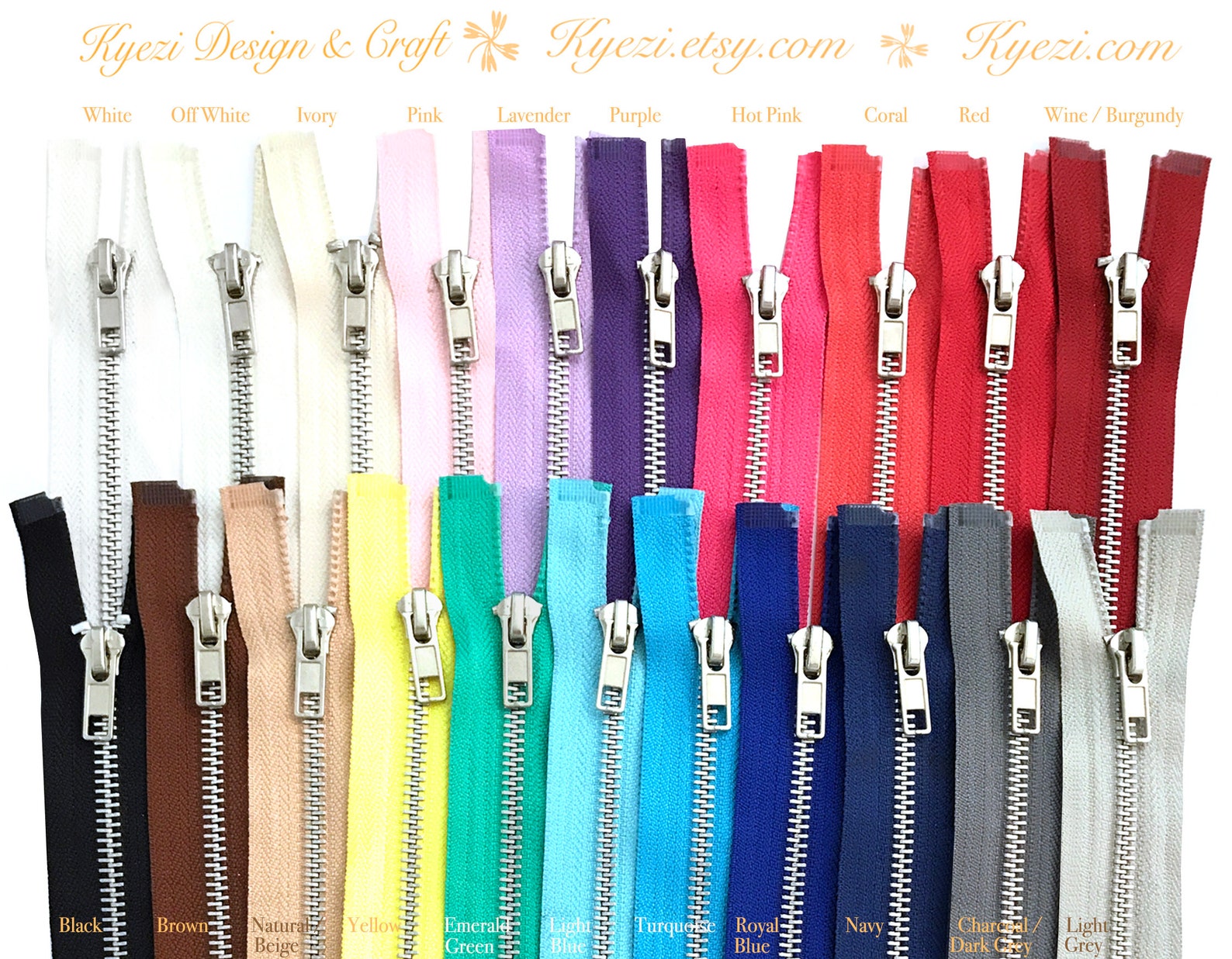 4 Inch Black Silver Separating Jacket Zipper, Gauge 5 Sale Wholesale ...