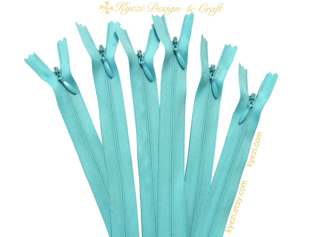 5 10 15 Pcs 18 Inch Light Blue Invisible Zippers - Etsy