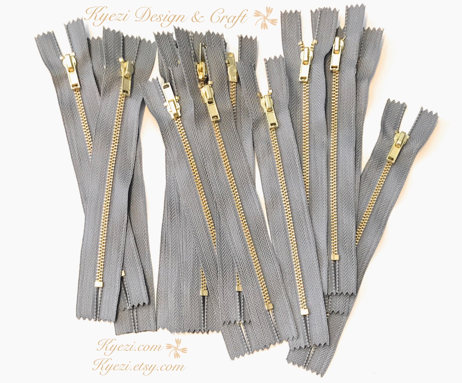 3 to 50 Pcs 6 Inch Brass Metal Teeth Zippers - Pink Blue Brown Burgundy ...