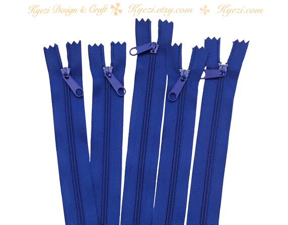 1 to 10 Pcs 16 Inch Royal Blue Long Pull Nylon Zippers - Etsy