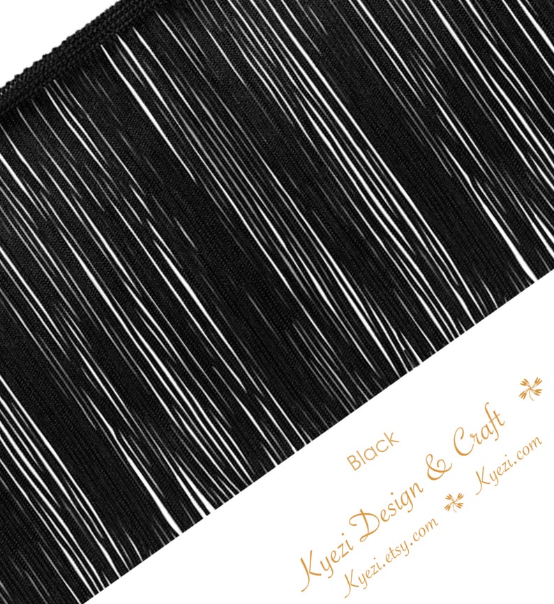 4 Inch Fringe Trims by the Yard Black White Pink Blue Grey - Etsy