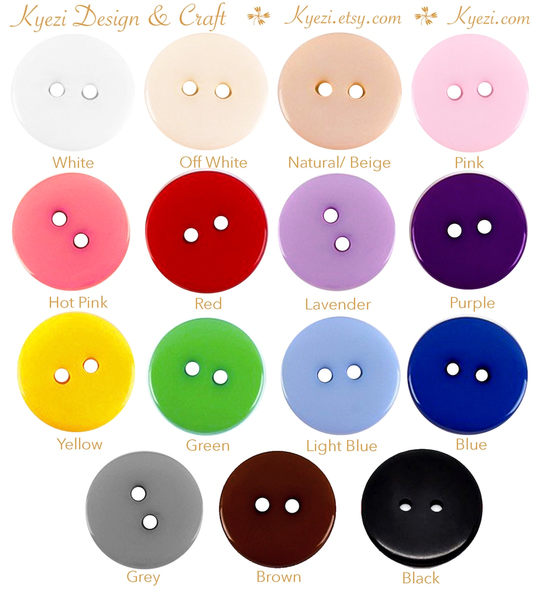 23mm Buttons, Round Sewing Buttons, Bright Colorful Buttons, Sewing ...