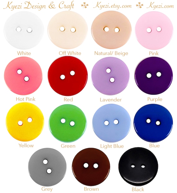 23mm Buttons Round Sewing Buttons Bright Colorful Buttons - Etsy