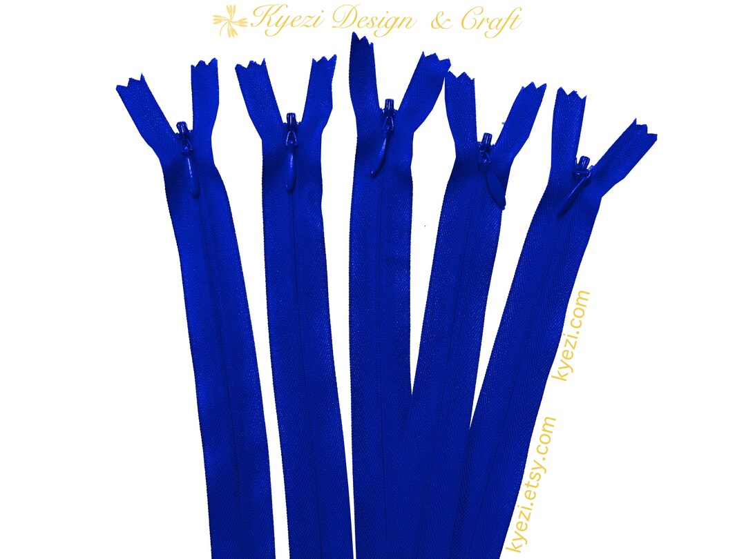 5 10 15 Pcs 16 Inch Royal Blue Invisible Zippers - Etsy