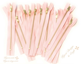 7inch Cream Metal Zipper Brass Teeth 5pcs - Etsy