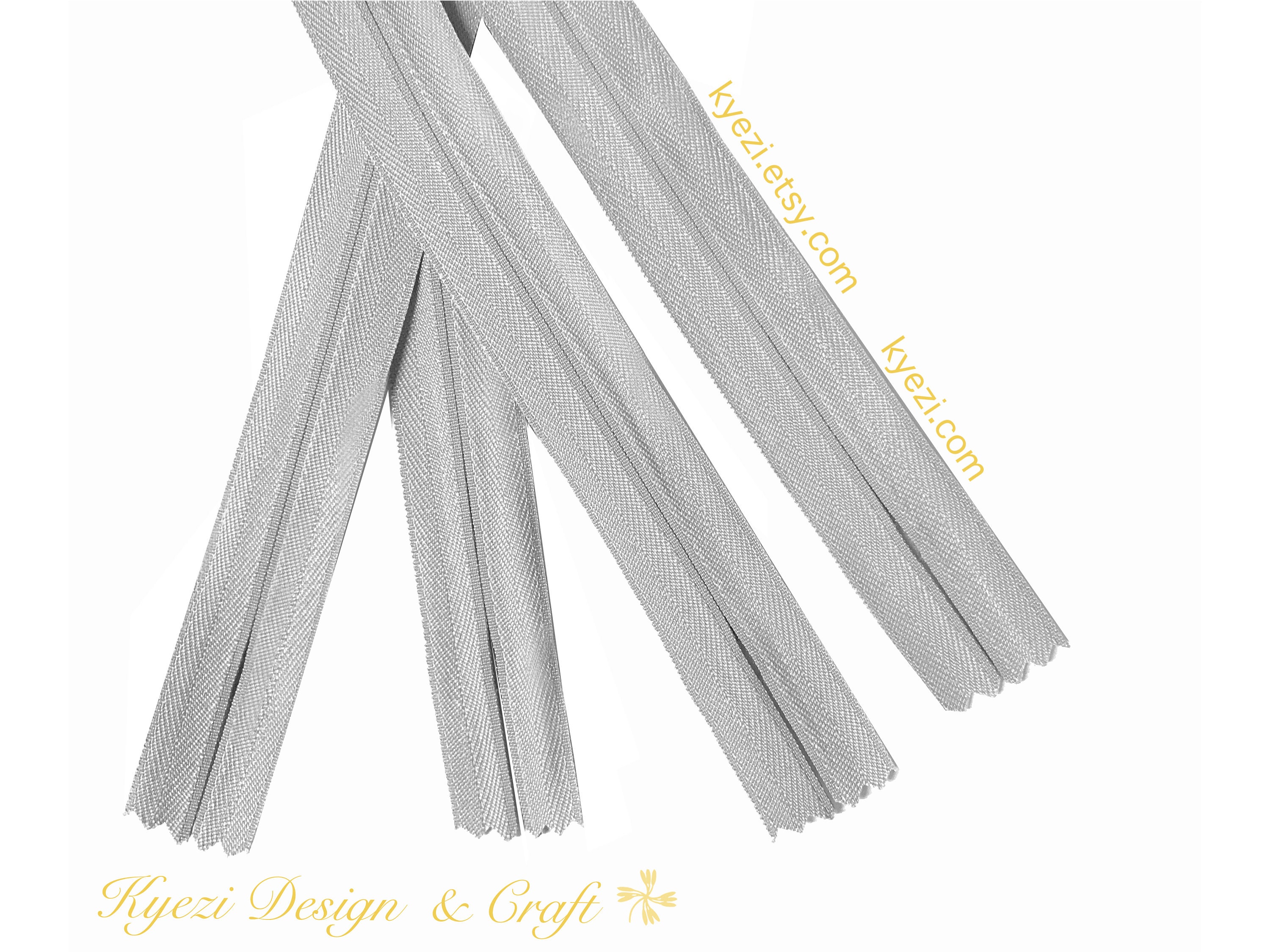 5 10 15 pcs 16 inch Light Grey Invisible Zippers | Etsy