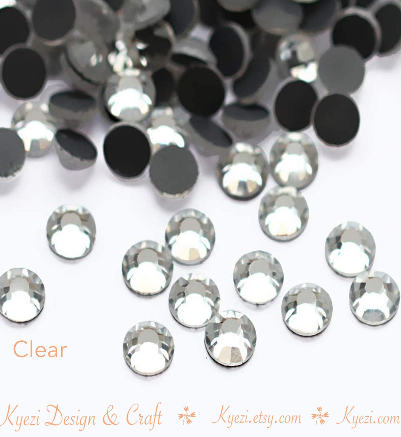 1440 Pcs Ss10/3mm Stick on Crystal Rhinestone Iron on Hotfix Hot Fix ...