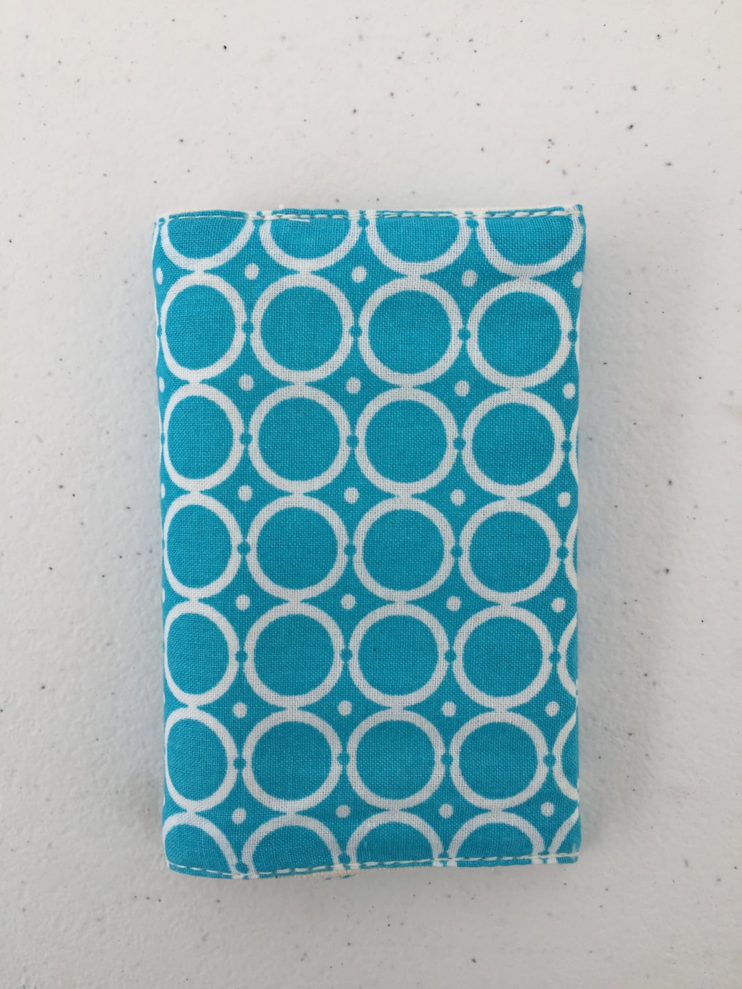 Light Blue off White Circle Mini Wallet, Credit Card Wallet, ID Wallet ...