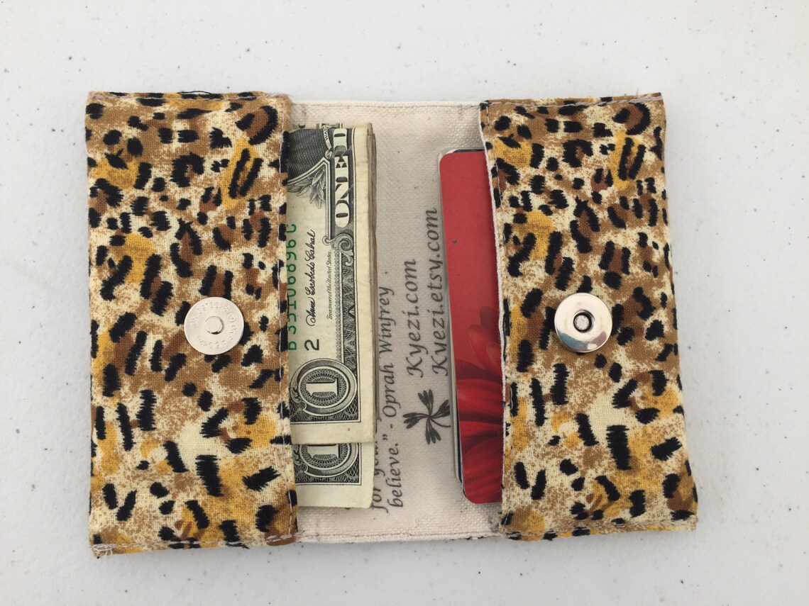 Light Blue off White Circle Mini Wallet Credit Card Wallet - Etsy