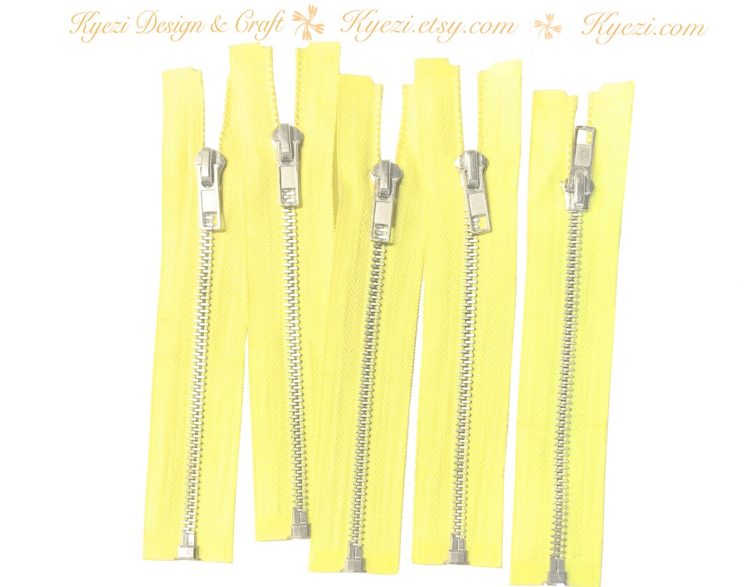 24 Inch Yellow Silver Separating Jacket Zipper, Gauge 5 Sale Wholesale ...