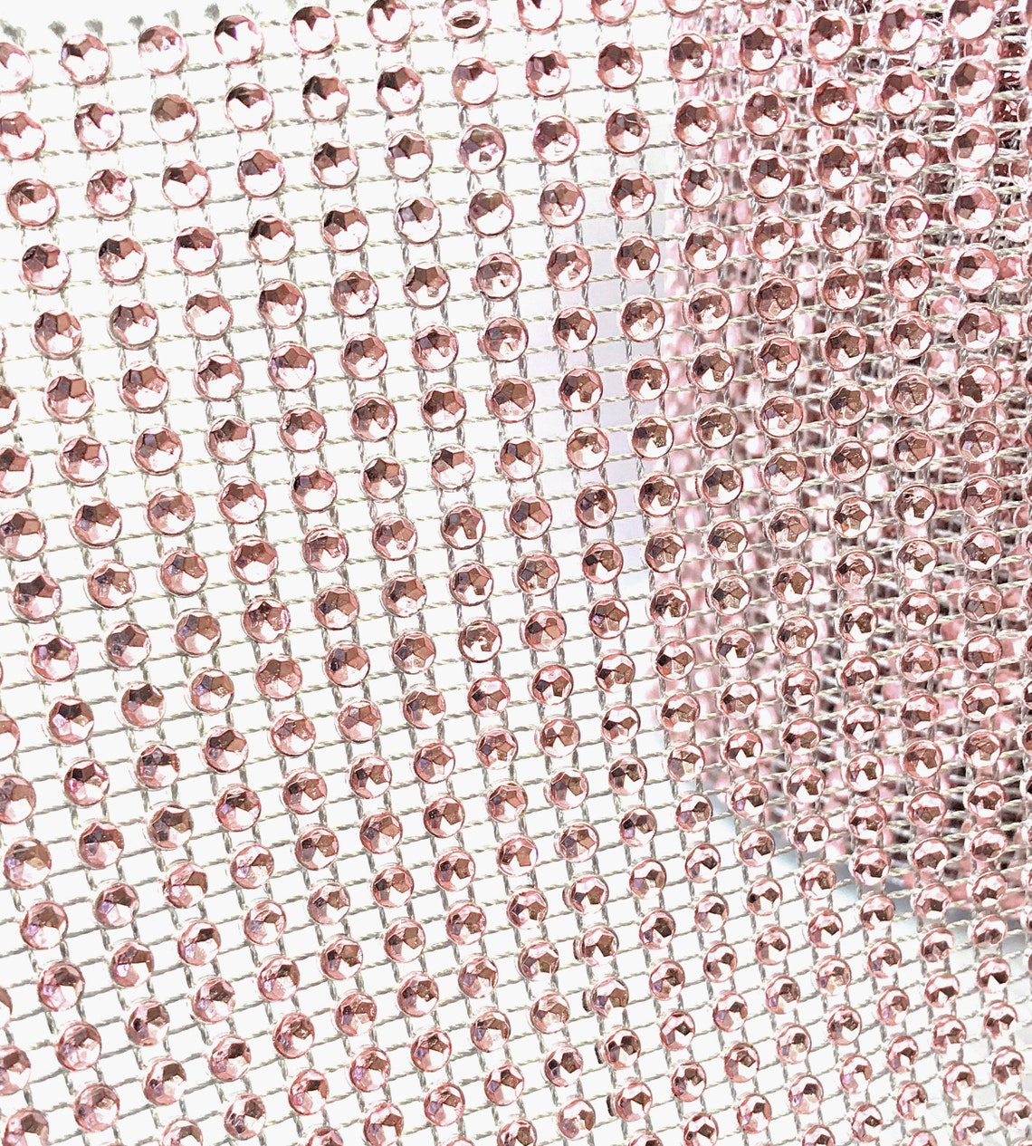 4.75 X 1 3 5 Yards Light Pink Rhinestone Diamond Mesh | Etsy