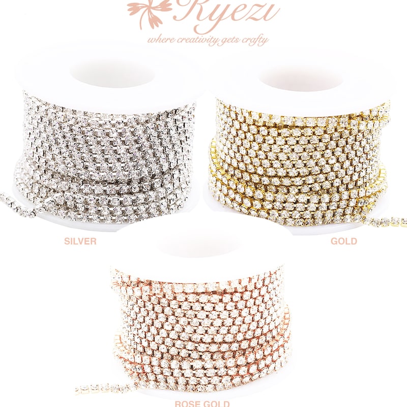 Rhinestone Chain - Etsy