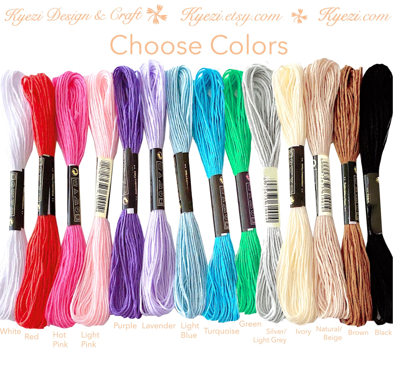 Choose Color Embroidery Thread Floss 1 5 10 30 50 100pcs Cross - Etsy