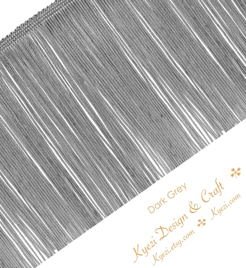 4 Inch Fringe Trims by the Yard Black White Pink Blue Grey - Etsy