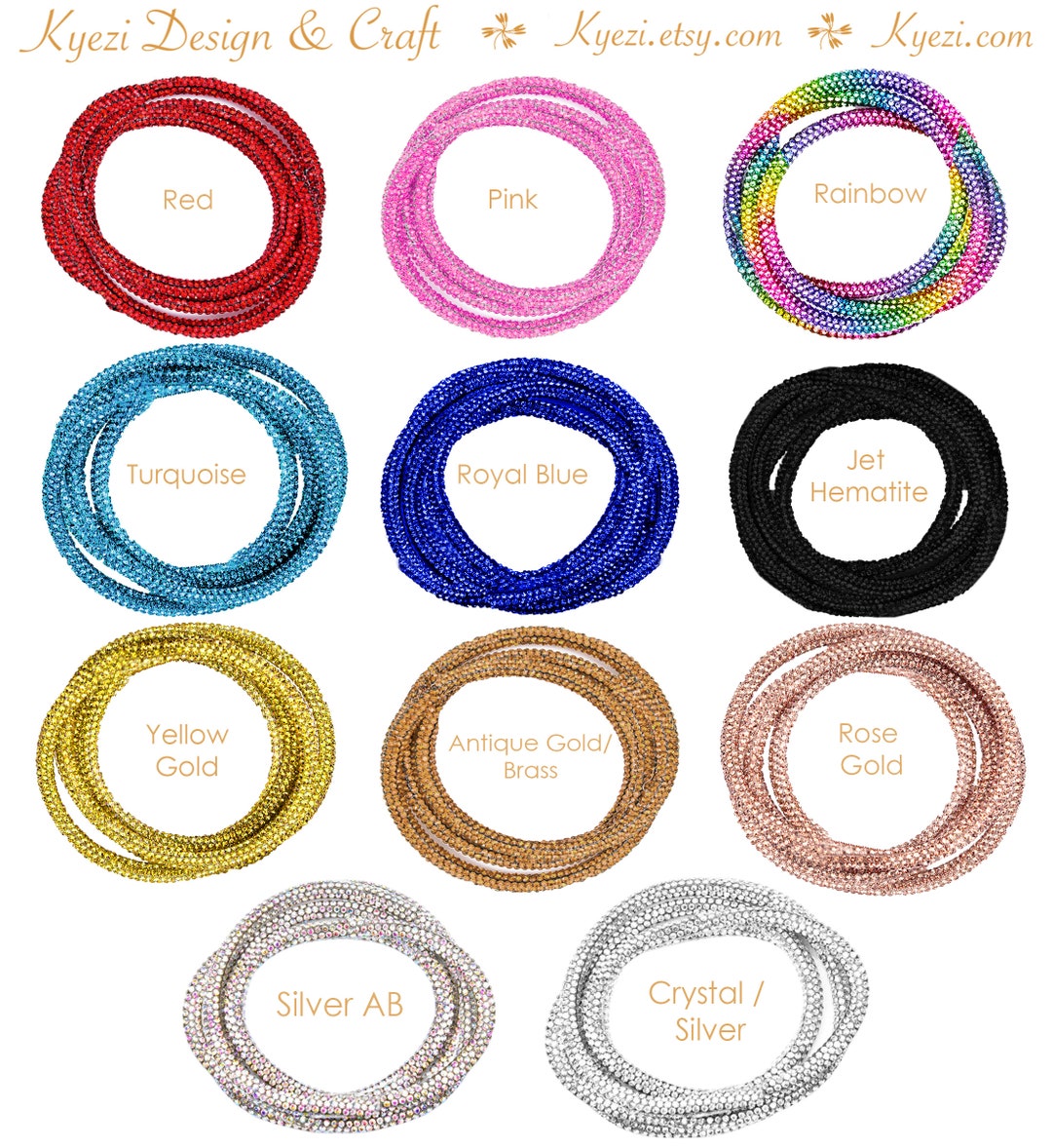 6mm 1 3 5 Yards Flexible Rhinestone Rope Trim Sparke Rhinestone Hollow ...