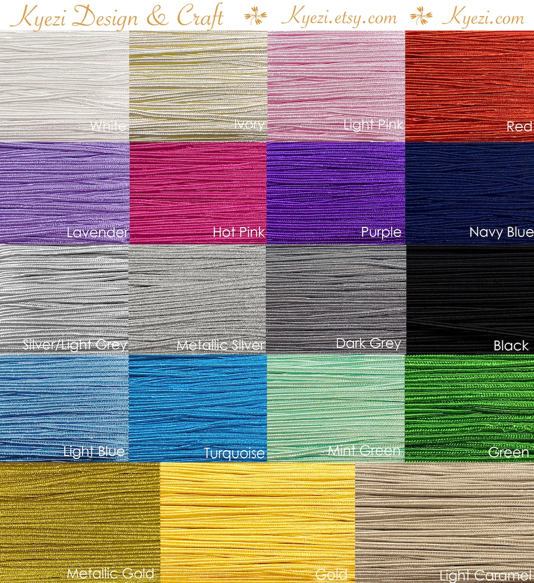 3mm Nylon Soutache Braid Cord String Beading Sewing Quilting Trimming ...