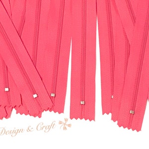 5 10 15 Pcs 18 Inch Hot Pink Nylon Coil Zippers - Etsy