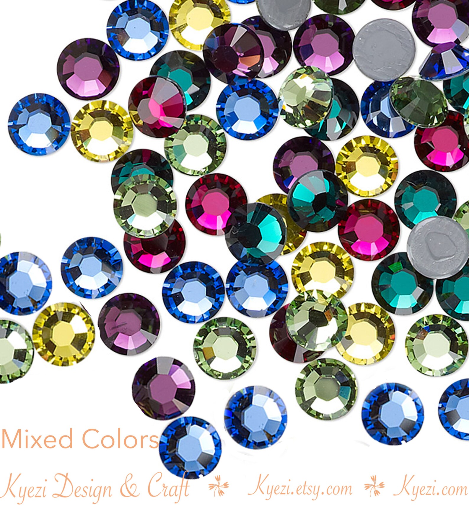 1440 Pcs Ss10/3mm Stick on Crystal Rhinestone Iron on Hotfix Hot Fix ...