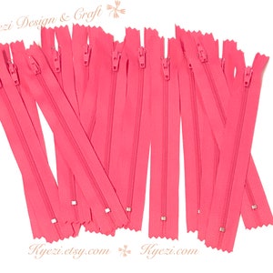 5 10 15 Pcs 18 Inch Hot Pink Nylon Coil Zippers - Etsy