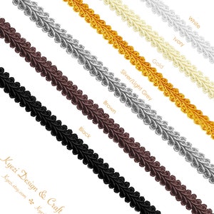 1/2 Inch Gimp Trim, Gimp Braided Trim, Gimp Cord, Braided Cord, Gimp ...