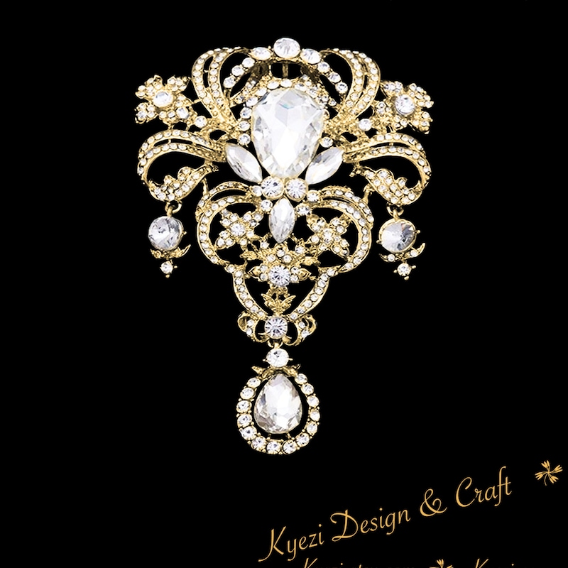 Crystal Brooch Pin - Etsy