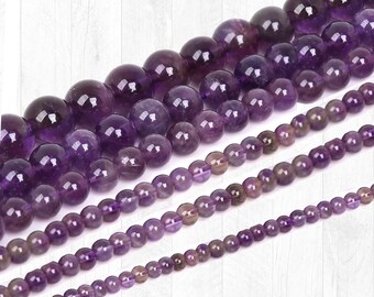 Full Strand Grade A Natural Uruguay Amethyst Beads 4mm-12mm - Etsy