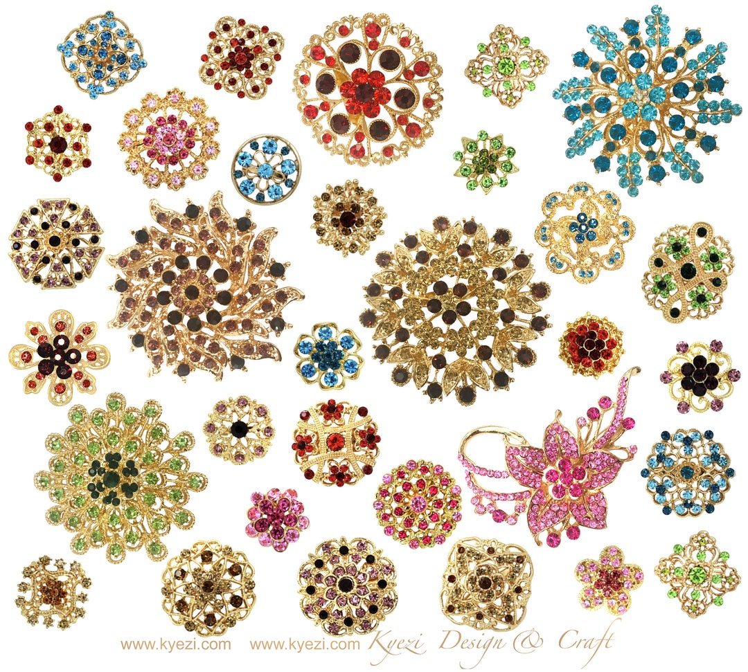 32 Pcs Assorted Multi Color Crystal Color High Quality Crystal ...