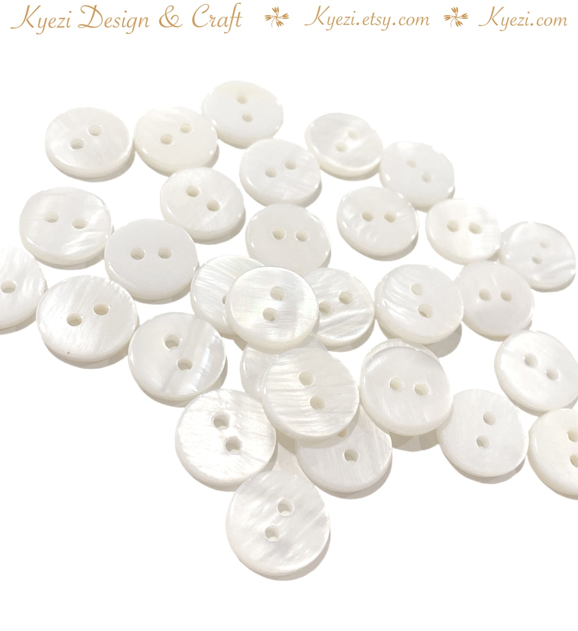 5 to 100pcs 10mm Mother of Pearl Buttons, Sea Shell Buttons, Natural ...