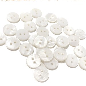5 to 100pcs 10mm Mother of Pearl Buttons, Sea Shell Buttons, Natural ...