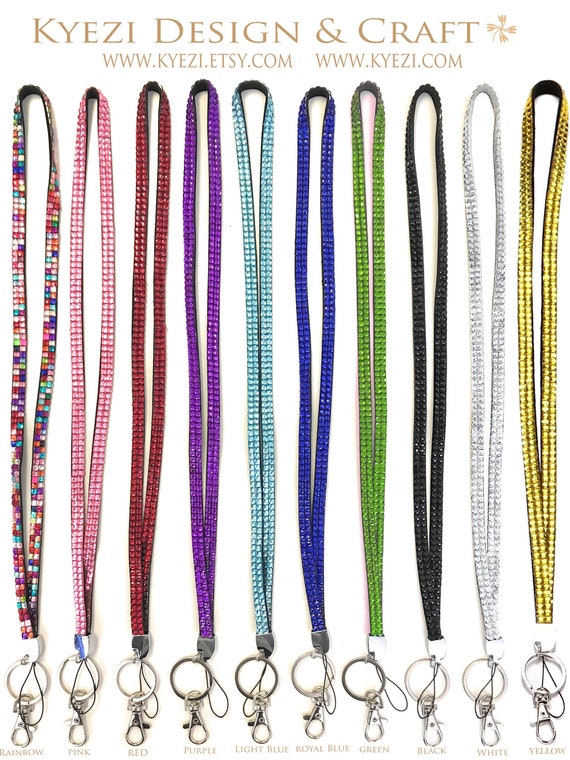 1 5 15 20 Pc Rhinestone Crystal Luxury Bling Bling Lanyard for | Etsy