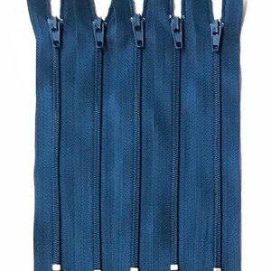 5 10 15 Pcs 8 Inch Navy Blue Nylon Coil Zippers - Etsy