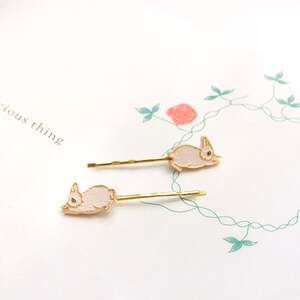 Rabbit Hair Barrette to Soar Tenderly Handmade Handpainted Wood Hair ...