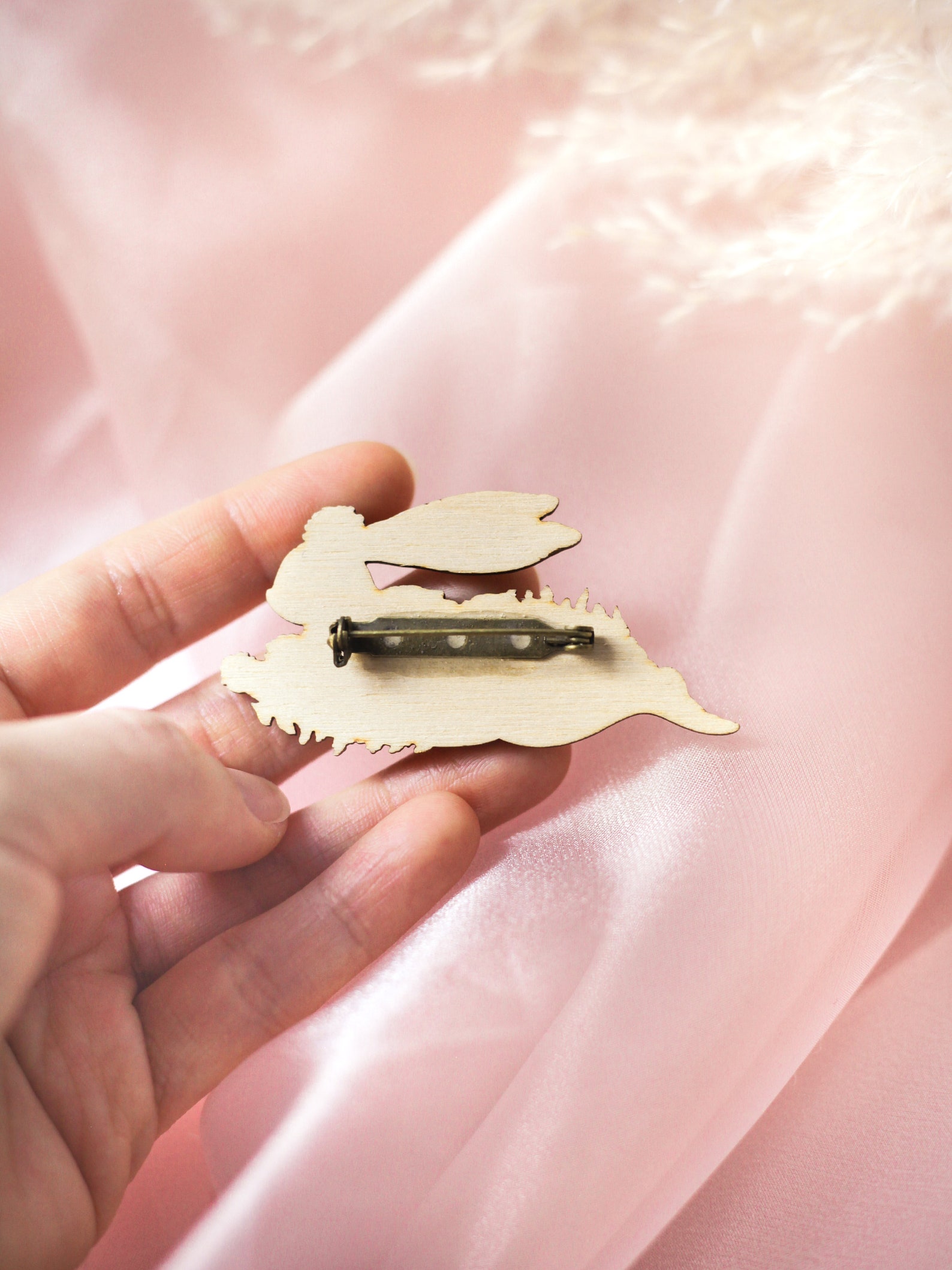 Rabbit Brooch Catch a Cloud and Pin It Down Handmade - Etsy