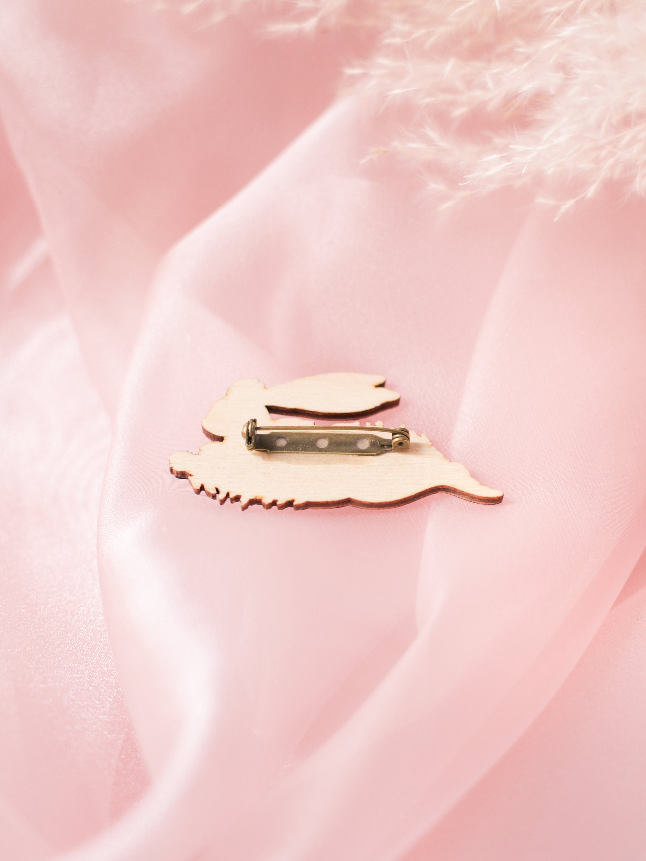 Rabbit Brooch Catch a Cloud and Pin it down Handmade | Etsy