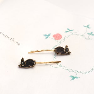 Rabbit Hair Barrette to Soar Tenderly Handmade Handpainted Wood Hair ...