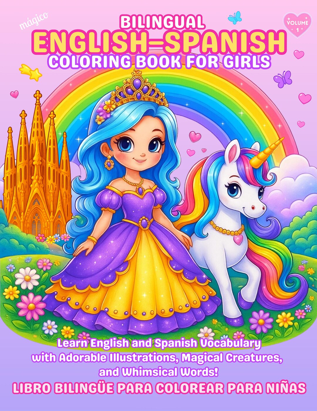 English–spanish Coloring Book | Printable Spanish Vocab for Kids ...