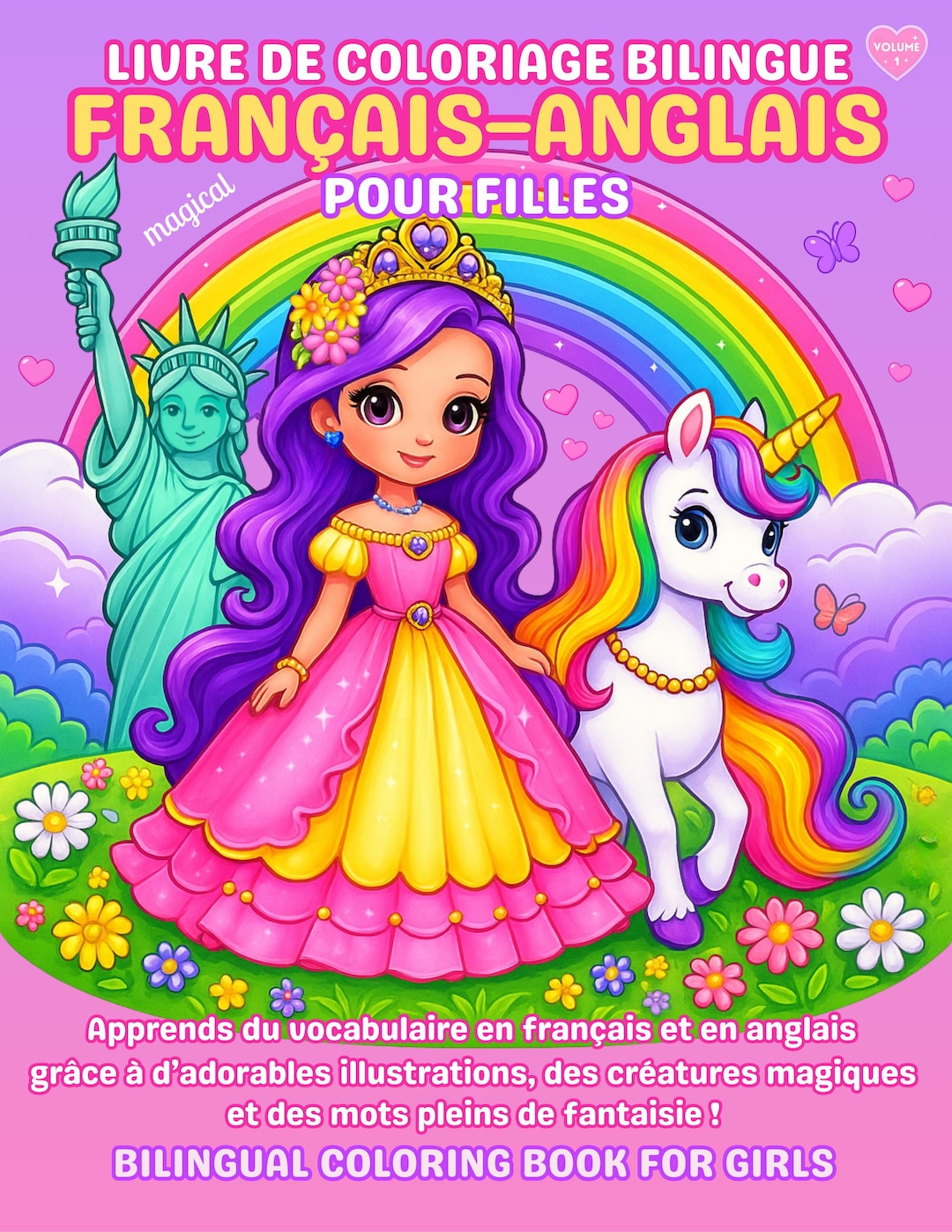 French–english Coloring Book | Printable English Vocab for Kids ...